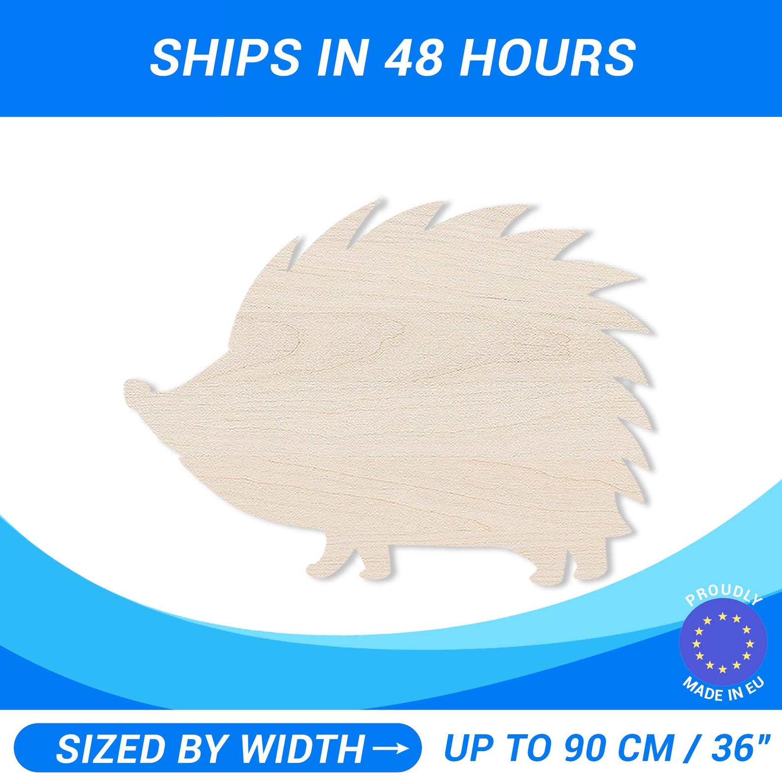 Personalized Wooden Hedgehog Shape Custom Cut to Size Baltic Birch ...