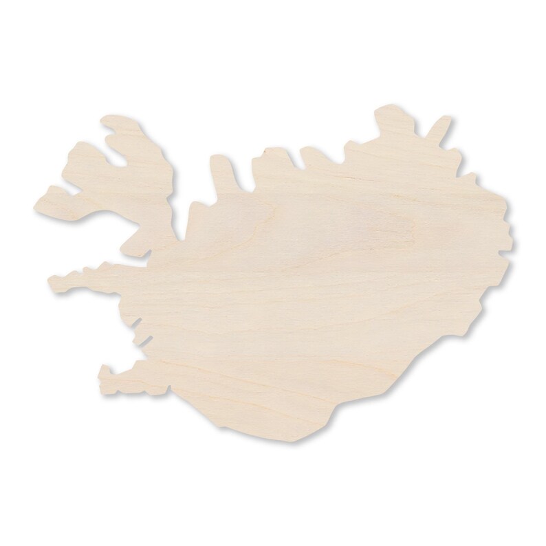 Personalized Wooden Iceland Shape • Custom Size Baltic Birch Plywood ...