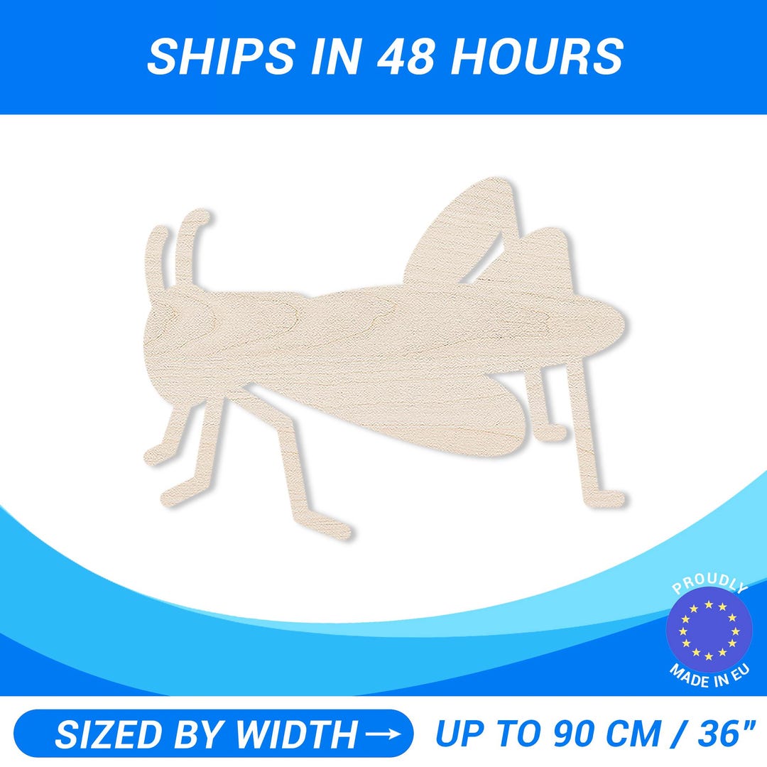 Personalized Wooden Grasshopper Shape • Custom Cut to Size Baltic Birch ...