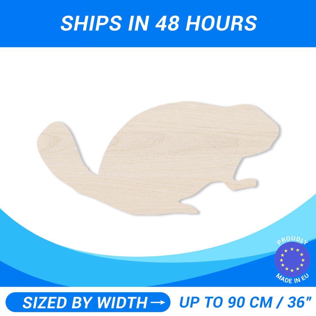 Personalized Wooden Beaver Shape • Custom Cut to Size Baltic Birch ...
