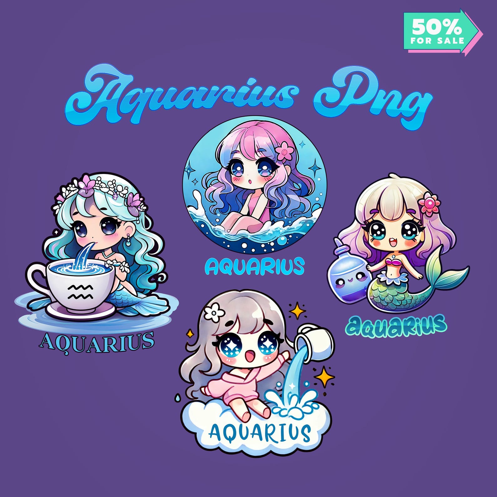 Aquarius Png, Aquarius Zodiac Png, Aquarius Clipart, Aquarius Stickers ...