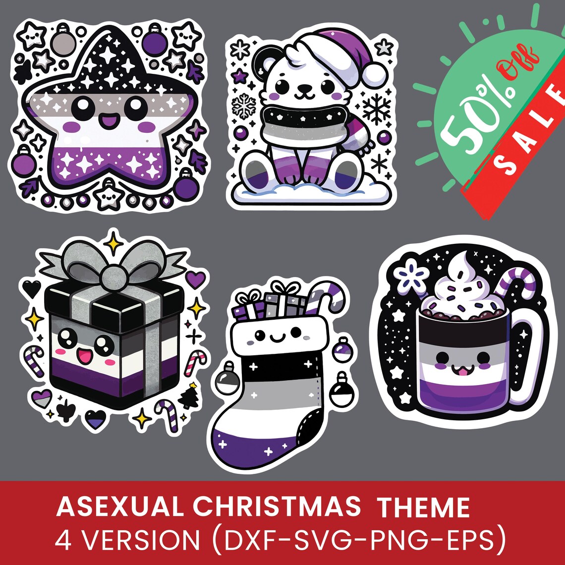 Asexual Stickers, Asexual Png, Ace Pride Png, Ace Pride Sticker ...