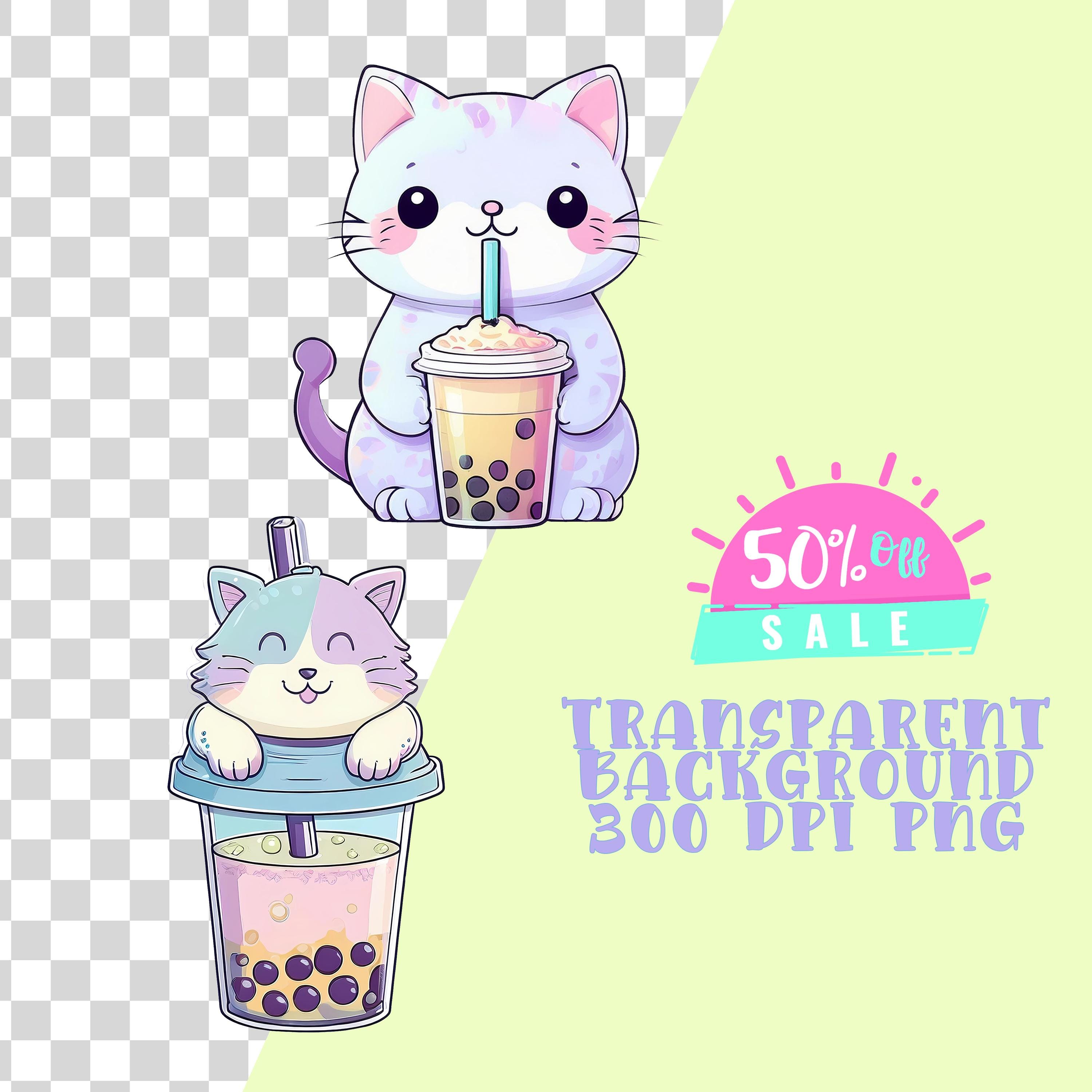 Bubble Tea Kawaii Clipart Set, Cute Bubble Tea Clip Art ,boba Tea ...
