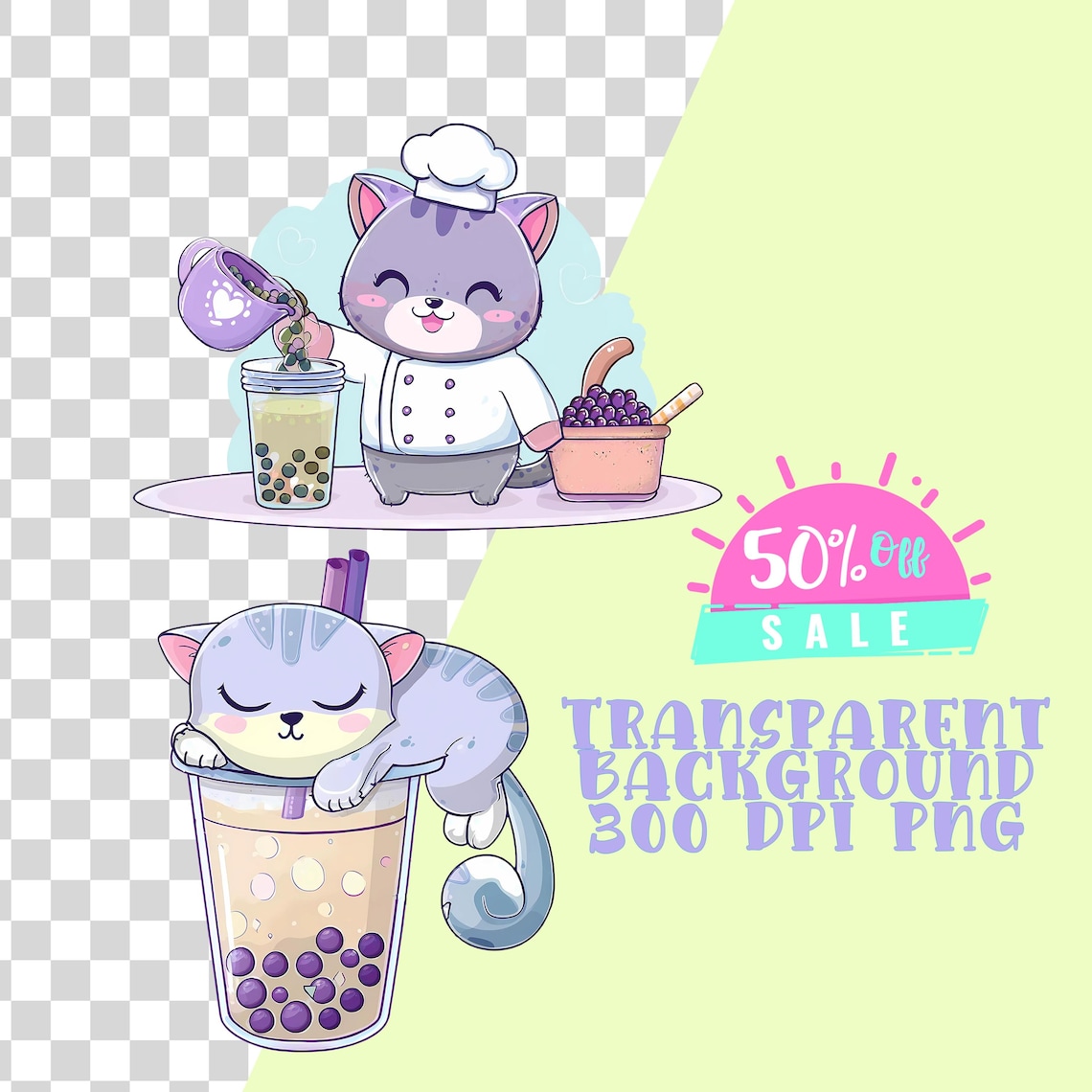 Bubble Tea Kawaii Clipart Set, Cute Bubble Tea Clip Art ,boba Tea ...