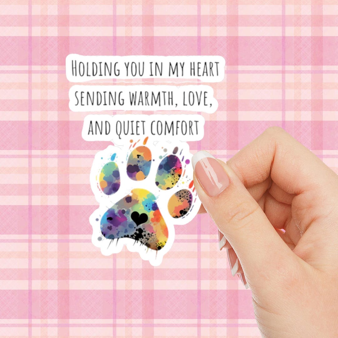 Memorial Dog Paw Sticker: Consoling Pet Loss Gift - Etsy