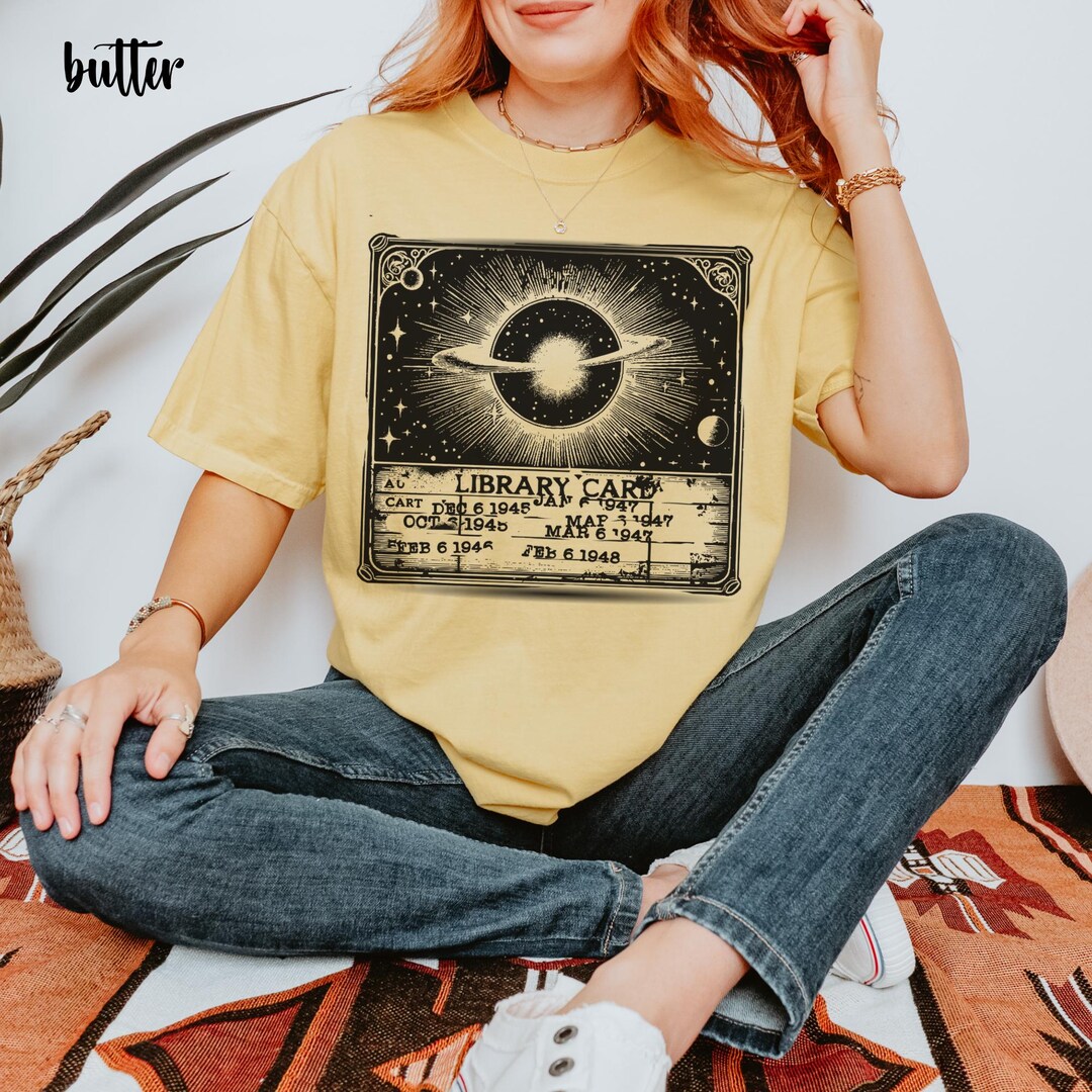 Library Card Due Date Comfort Colors Shirt | Return to Library Shirt ...