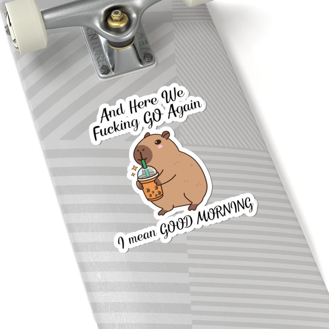 Funny Capybara Kiss-cut Stickers, and Here We Go Fuc*ing Go Again I ...