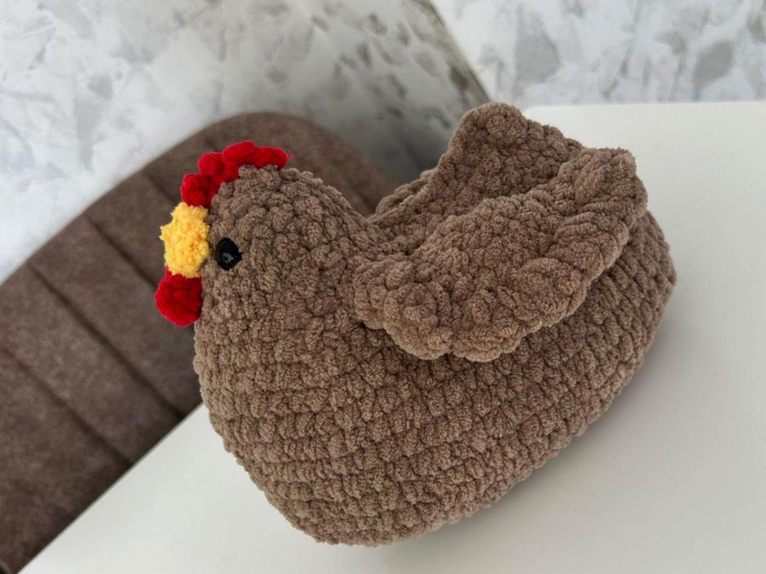 Plush Amigurumi Chicken Crochet Toy Pattern PDF, Stuffed Plush Easy ...