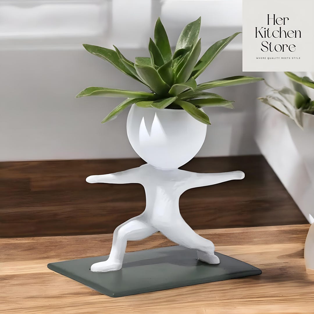 Yoga Figure Planter Yoga Pose Succulent Planter Indoor Yoga Plant ...