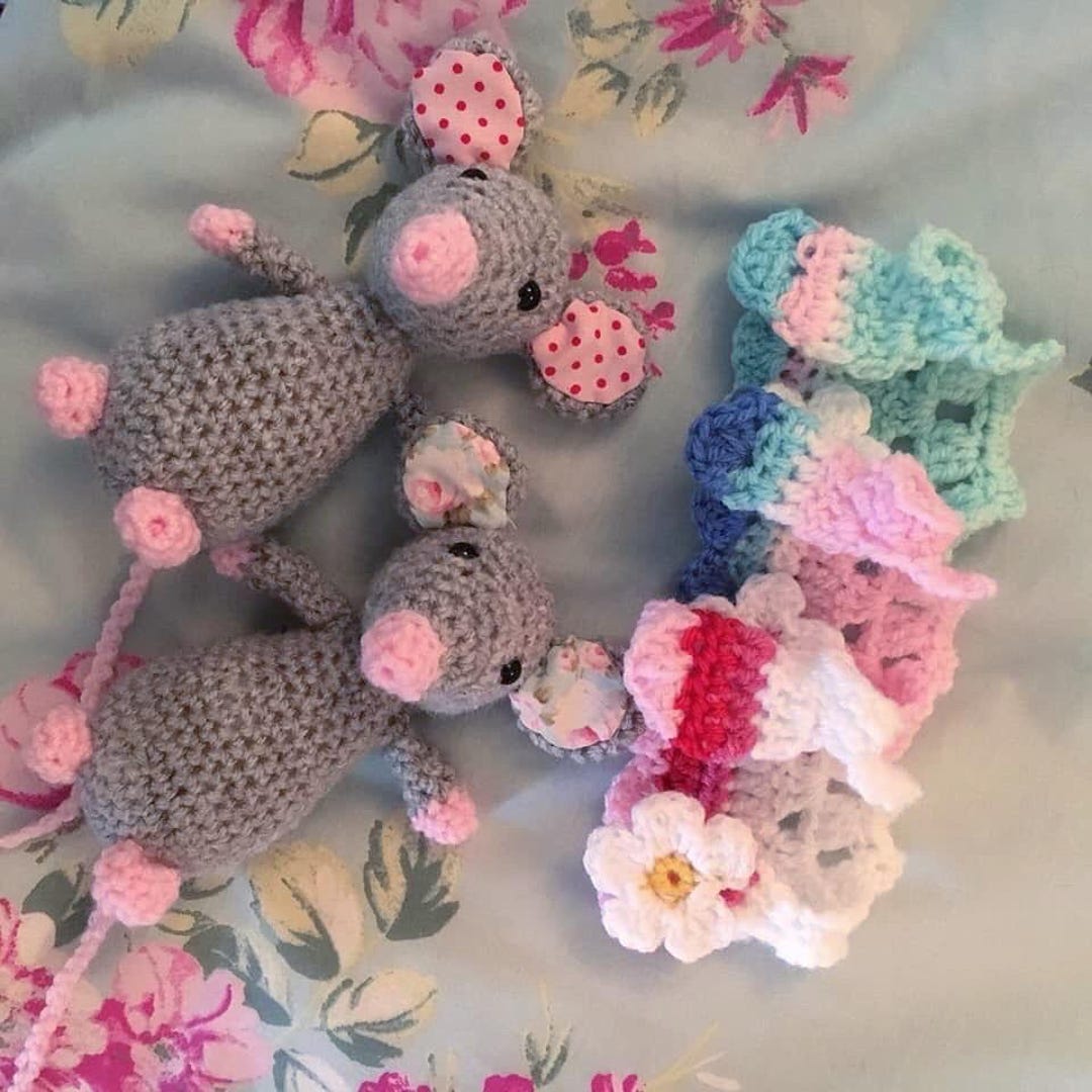 Crochet Pattern Ballerina Doris Dormouse Mouse Teddy Ornament Pattern ...