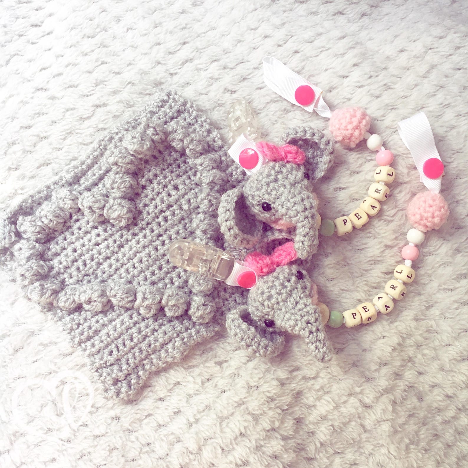 Crochet Pattern Animal Amigurumi Dummy Pacifier Clip| Cute Elephant ...