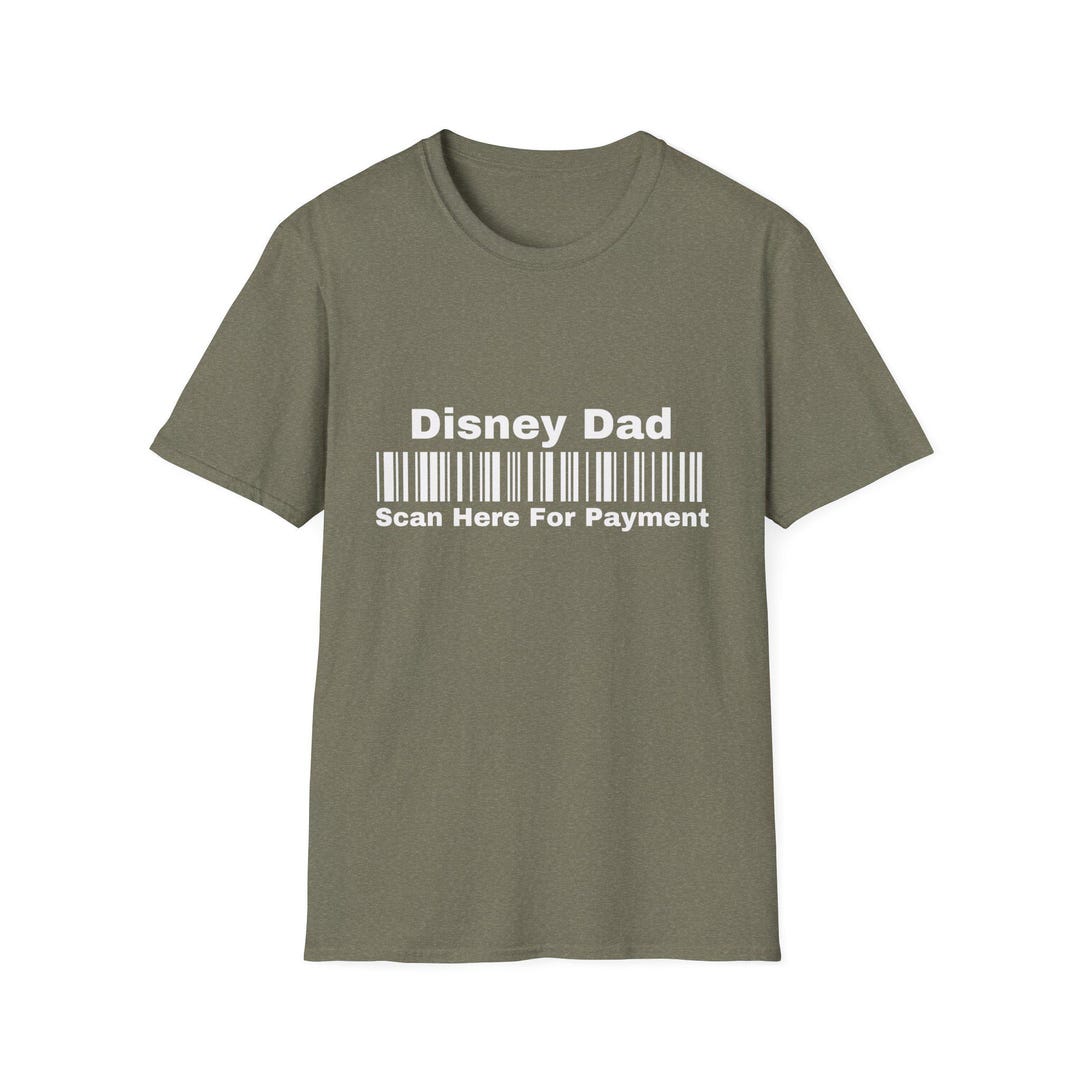 Funny Disney Dad T-shirt, Scan Barcode for Payment, Dad Gift - Etsy