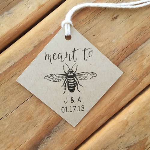 Meant to Bee Stickers Meant to Be Honey Favor Labels Mason Jar - Etsy