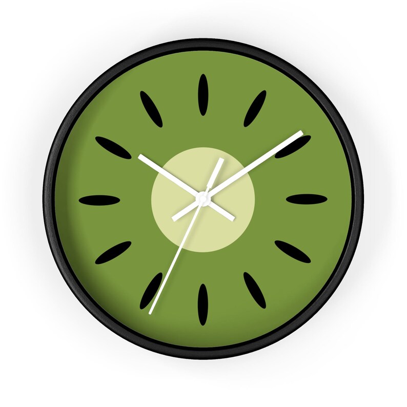 Kiwi Fruit Wall Clock / Minimalist Food Inspired Designs / Colorful and ...