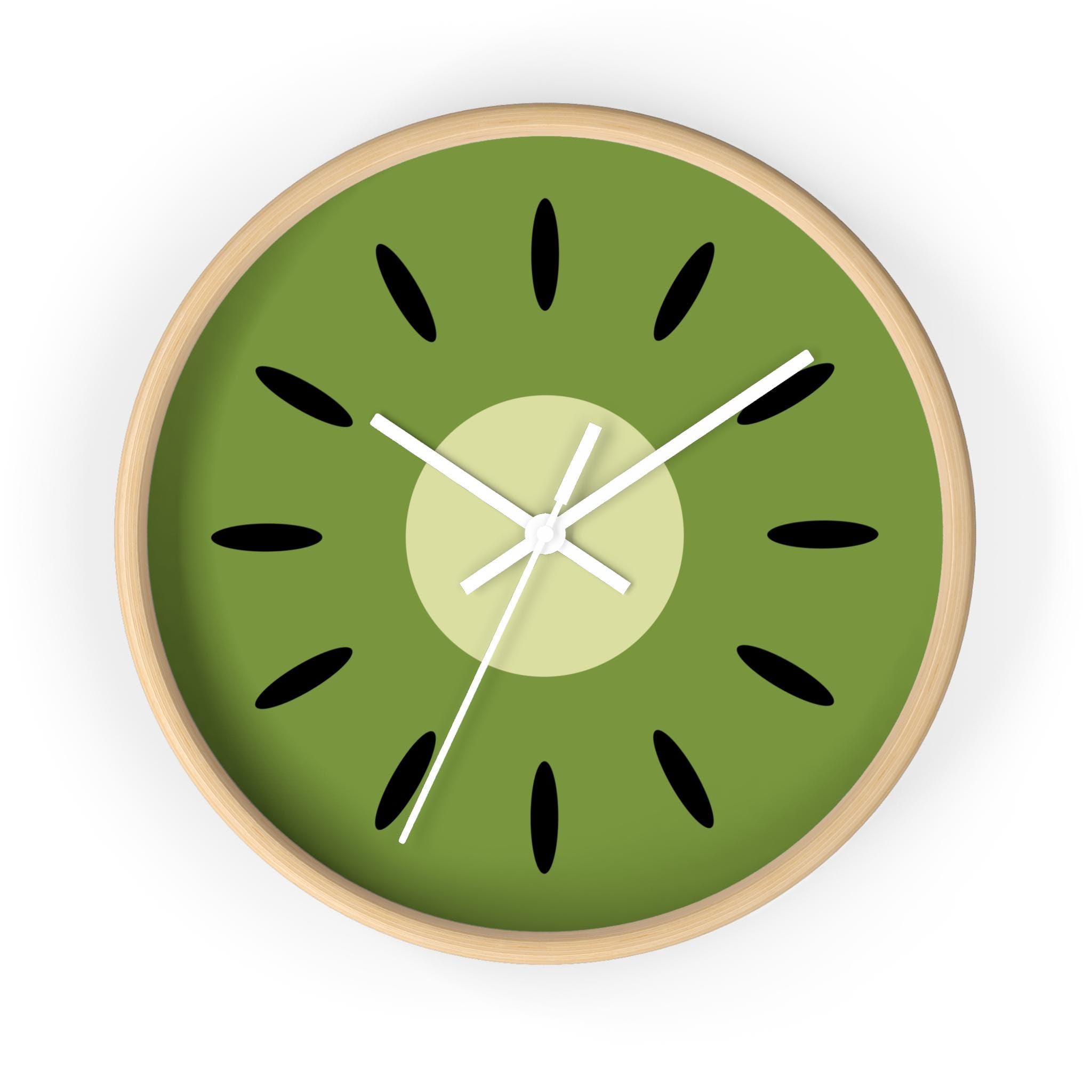 Kiwi Fruit Wall Clock / Minimalist Food Inspired Designs / Colorful and ...