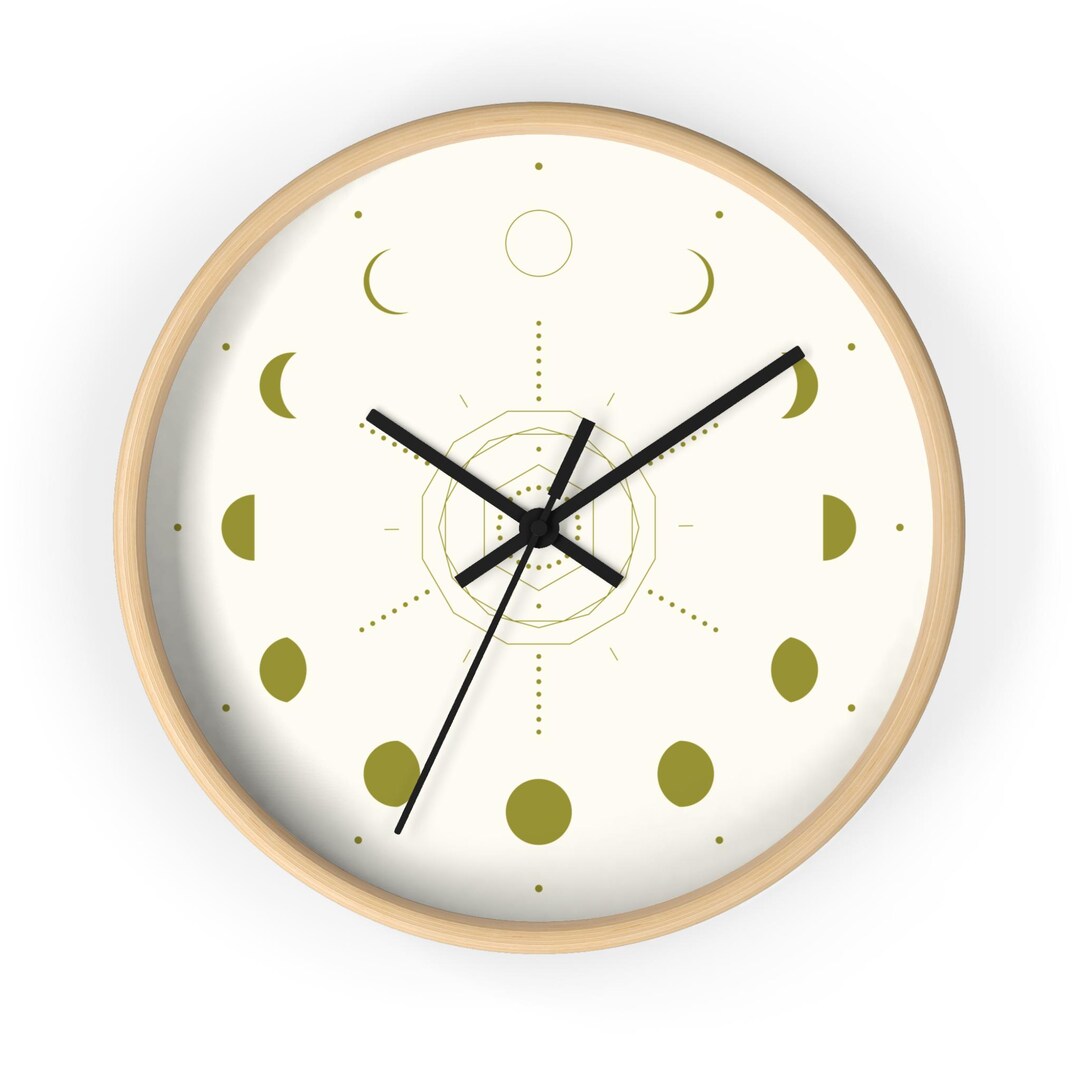Moon Phase Wall Clock | Minimalist Clock, Moon Clock, Aesthetic ...