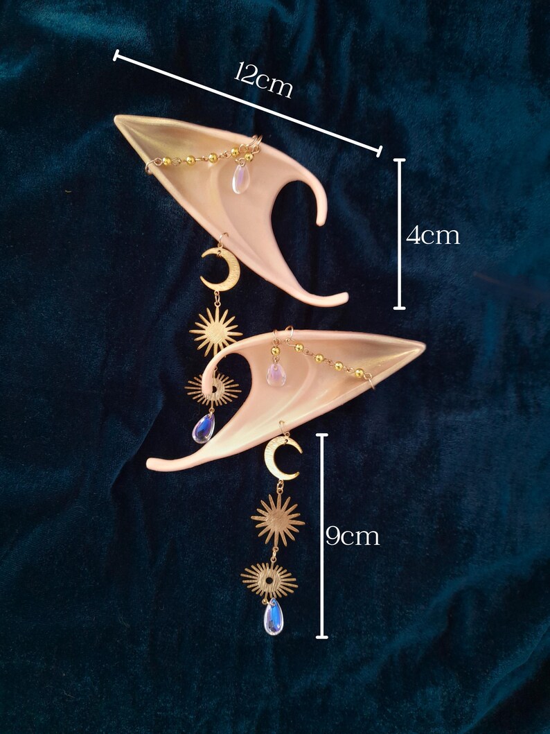 Gold Celestial Customised Elf Ear, Latex Fairy Ear Cosplay, Goddess ...