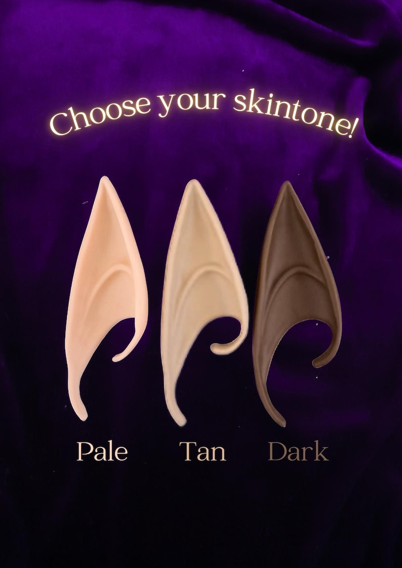 Lunar Phases Customised Elf Ears, Latex Fairy Ears Cosplay, Gothic ...