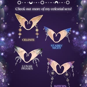 Purple Witchy Customised Elf Ears, Latex Fairy Ears Cosplay, Gothic Purple Elf Ears, Fantasy ...