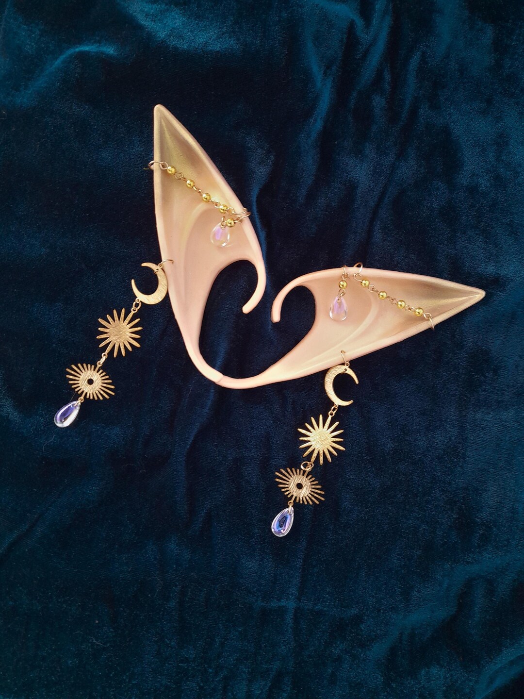Gold Celestial Customised Elf Ear, Latex Fairy Ear Cosplay, Goddess ...