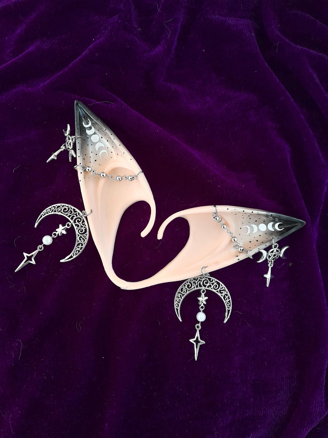 Lunar Phases Customised Elf Ears, Latex Fairy Ears Cosplay, Gothic ...