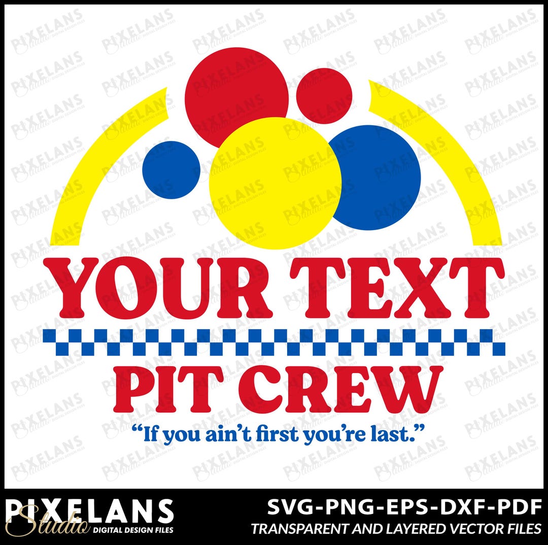 Custom Racing Pit Crew Digital Design Download, Race Car Party Theme ...