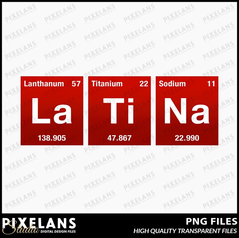 Latina Periodic Table Digital Design Download, Science Chemistry Latina ...