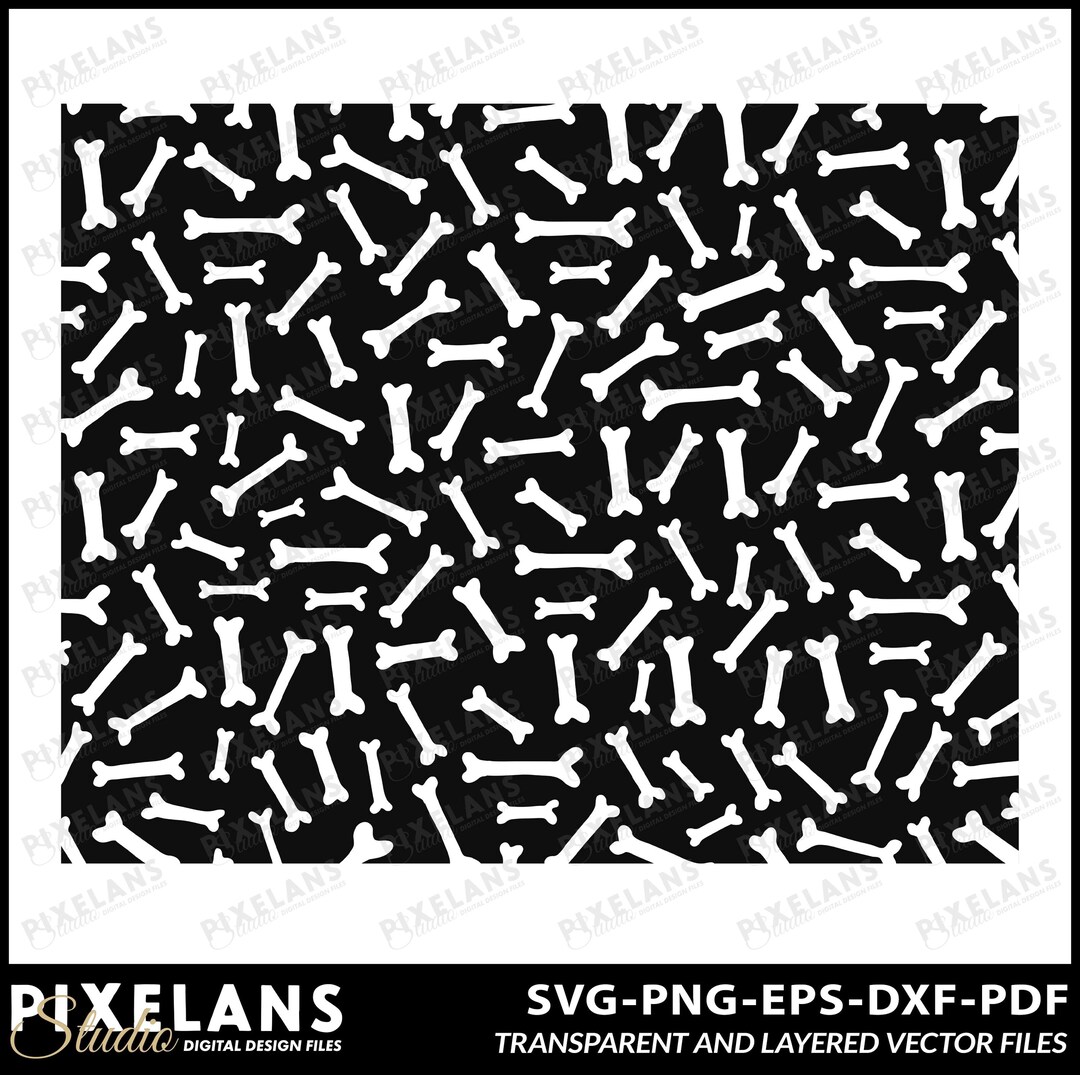 Bone Pattern Digital Design Download, Dog Bone Seamless, Skeleton ...