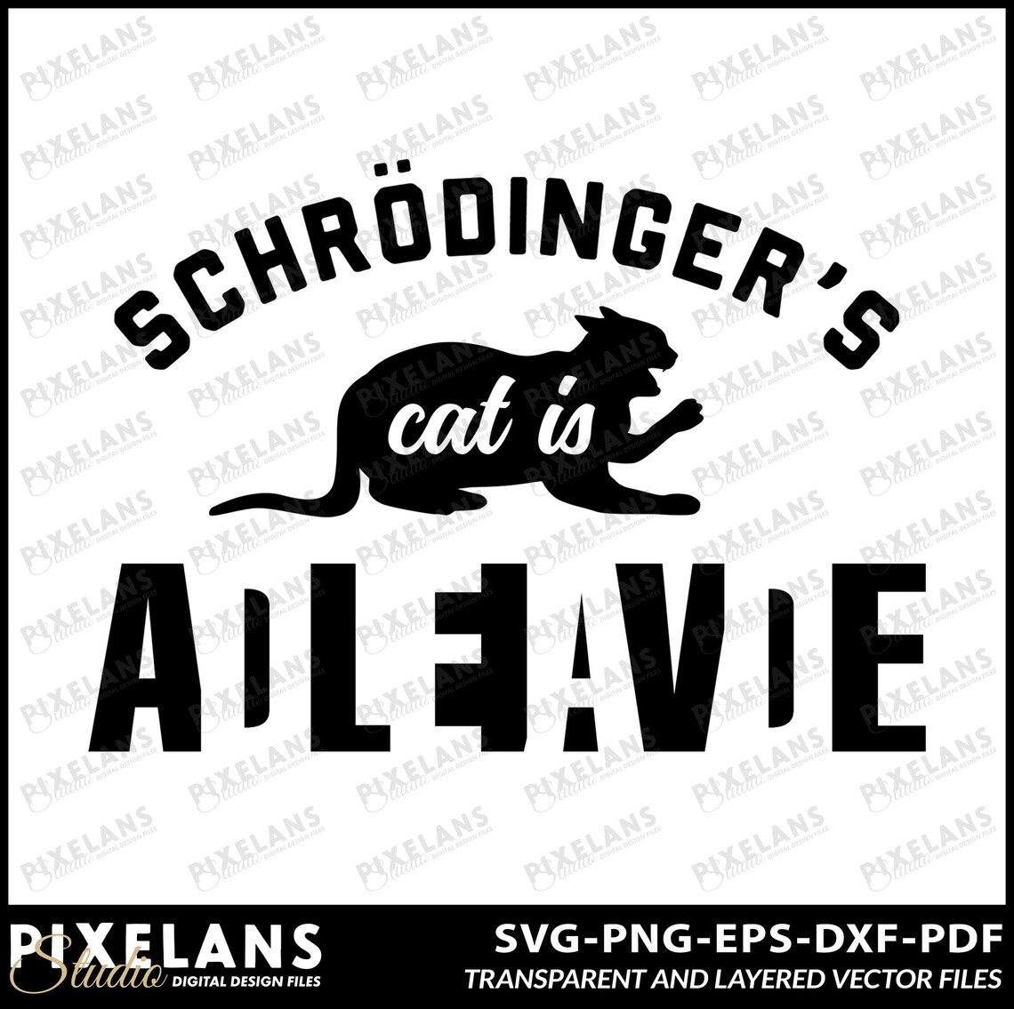 Schrödinger's Cat Funny Physics Digital Design Download, - Etsy