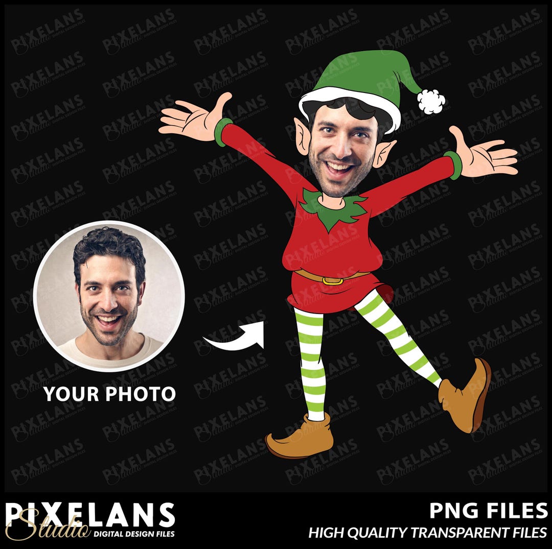 Custom Elf Photo Transfer Digital Design Download, Vintage Style ...