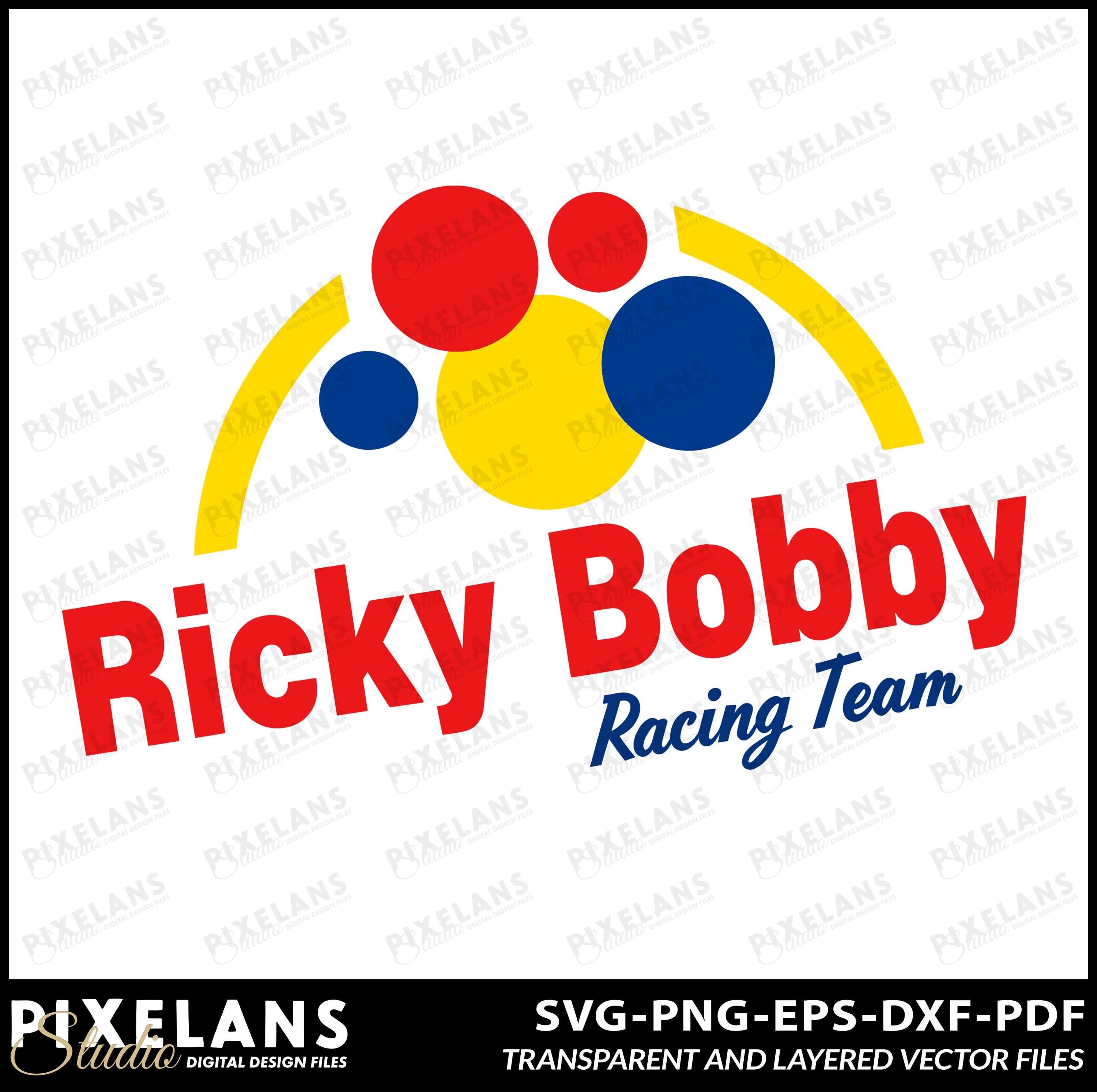 Ricky Bobby Racing Team Digital Design Download, Funny Retro NASCAR ...