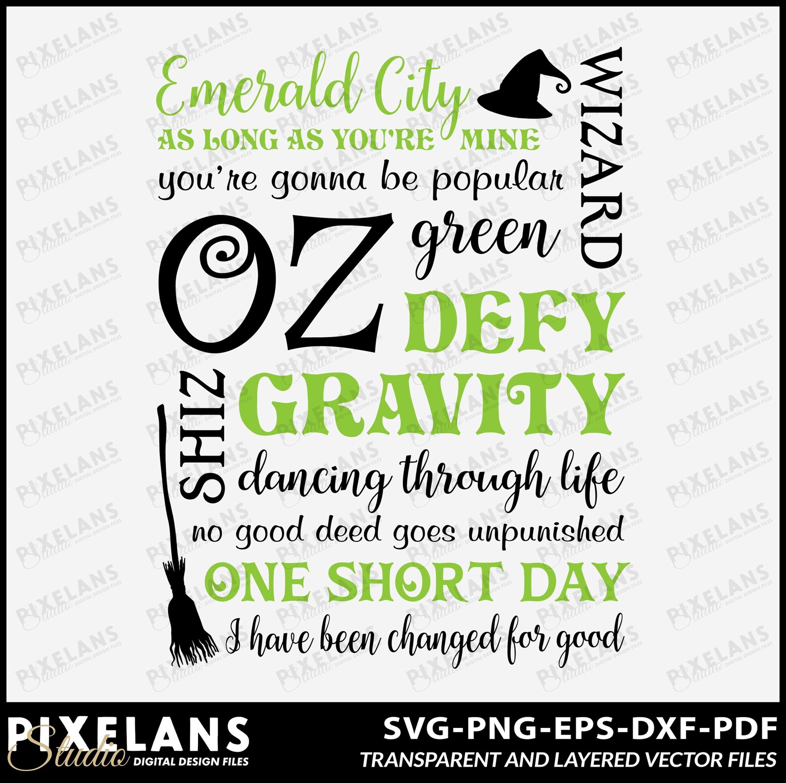Emerald City Digital Design Download, Wicked Musical Quotes Art, Defy ...
