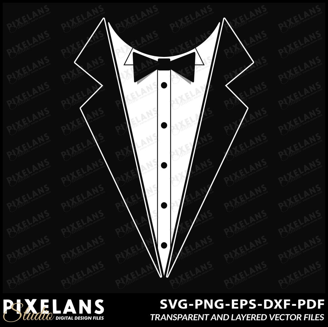 Tuxedo Digital Design: Classic Black Tie Printable (digital Download ...