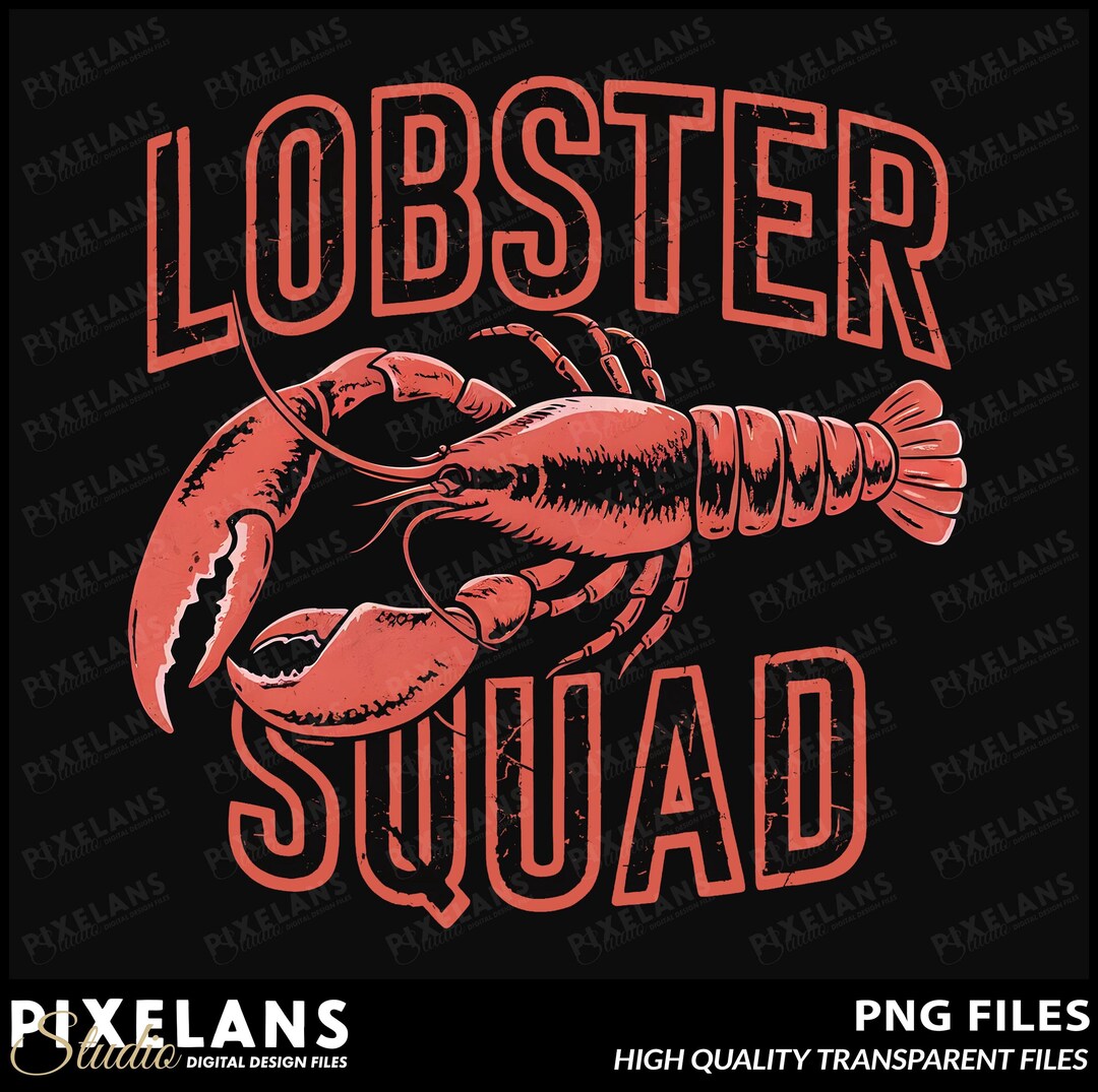 Lobster Squad Digital Design Download, Funny Seafood Graphic Printable ...