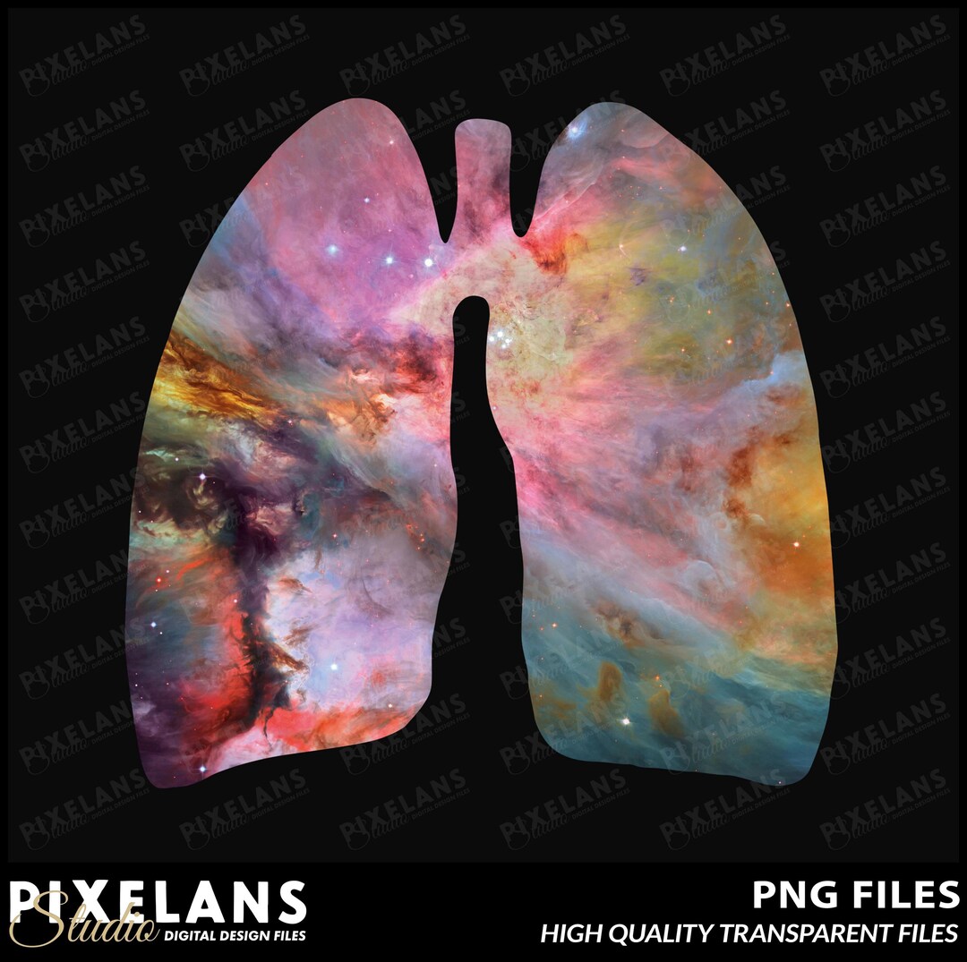 Galaxy Lungs Digital Design Download, Cosmic Anatomy, Medical Science ...