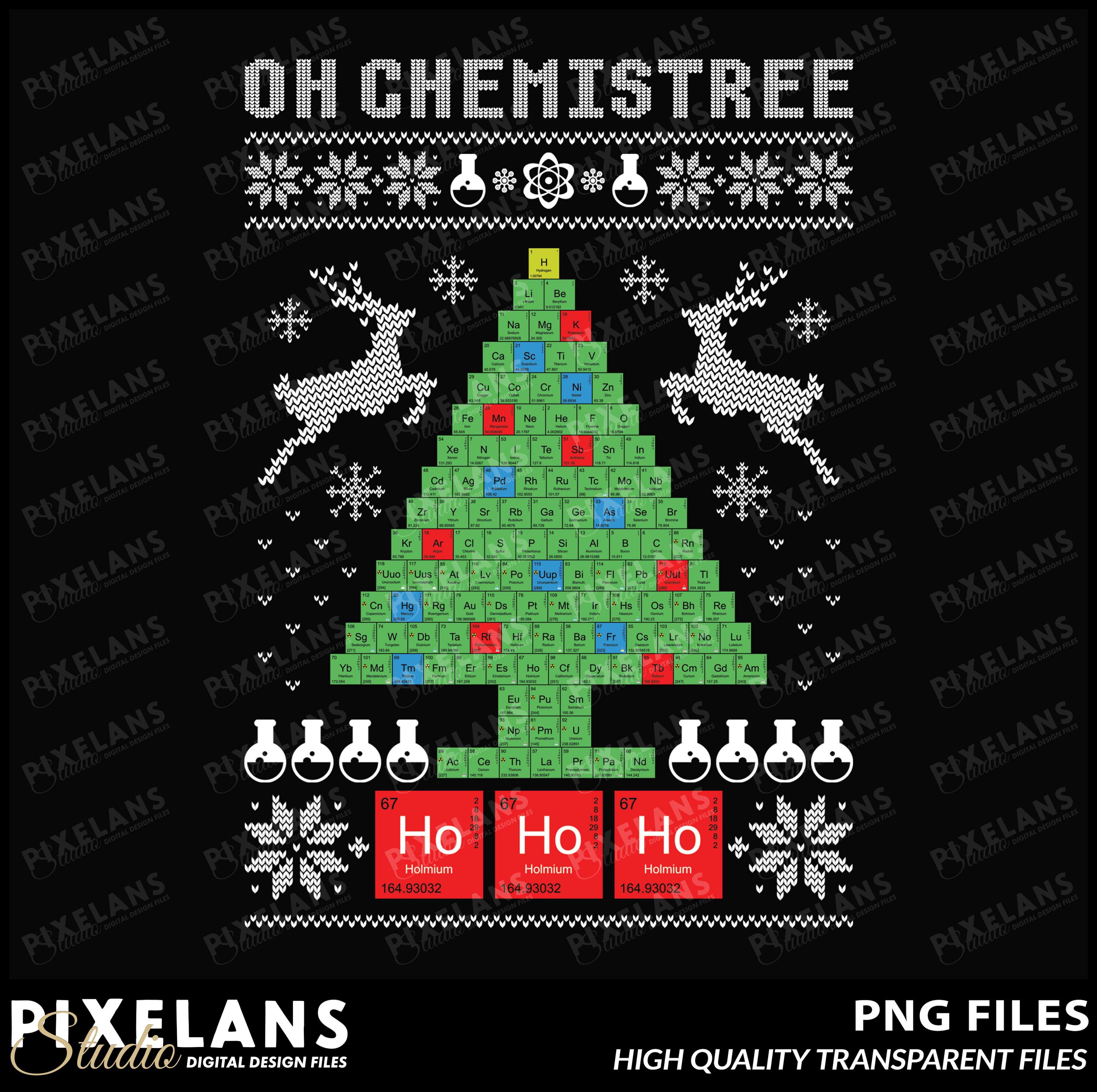 Chemistry Christmas Tree Ugly Christmas Digital Design Download, Oh ...