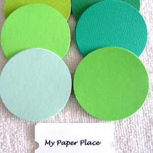 50 CARDSTOCK CIRCLES Shades of Green 2 Inch Cardstock - Etsy