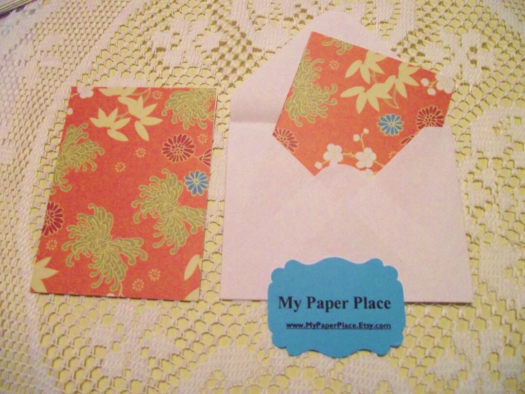6 3x4 Mini Note Cards/gift Cards With Envelopes Thank You Cards Bright ...