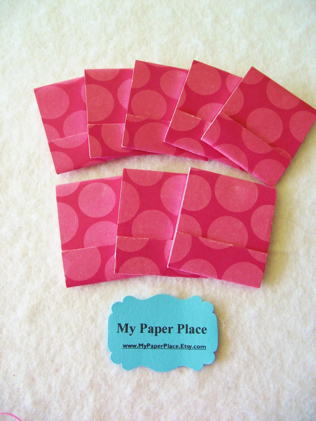 20 Red Polka Dot Matchbook Notepads 12 Large Fold Over Sheets-last 2 ...