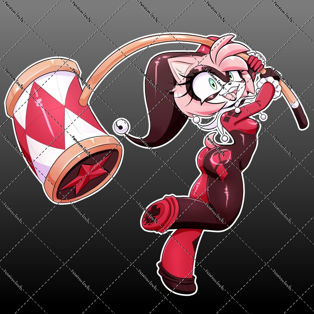 Amy Cosplay Harlequin Pin up Inspired VINYL Sticker Waterproof 6 INCH ...