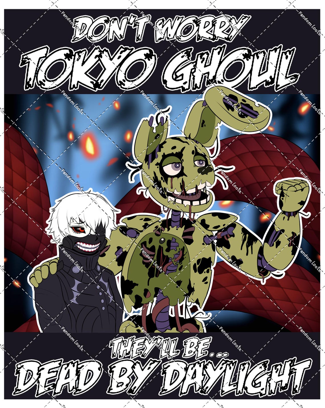 Tokyo Ghoul Springtrap Fnaf Dbd Inspired VINYL Sticker Waterproof 6 ...