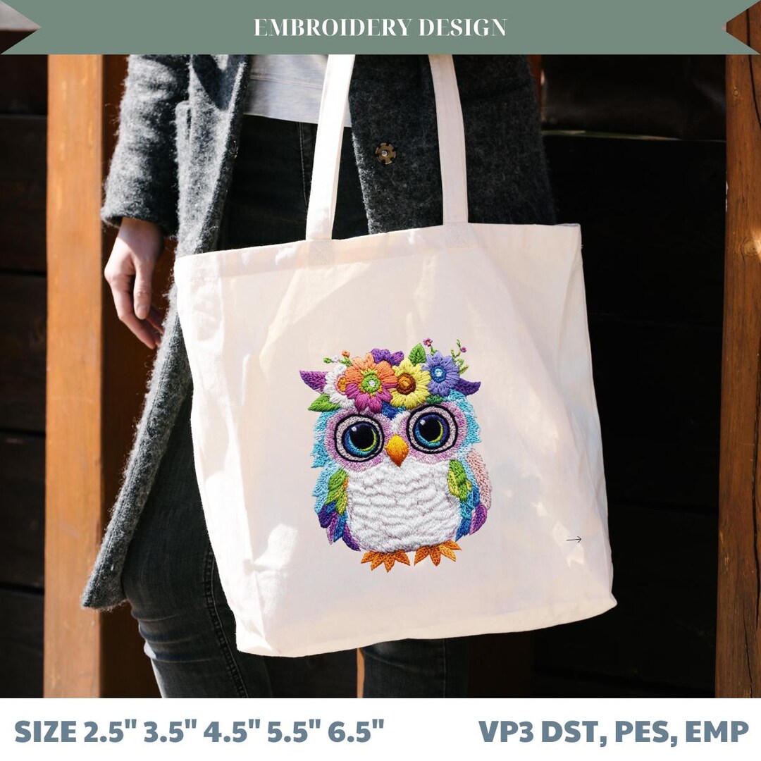 Owl Embroidery Design Owl Machine Embroidery Design Bird Embroidery ...