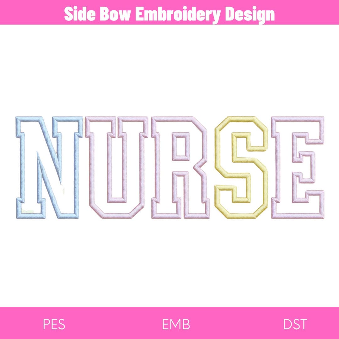 Nurse Embroidery Design, Registered Nurse Embroidery Files, Nurse ...