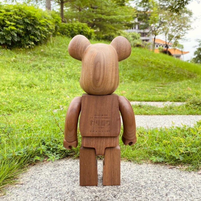 Decorative Bearbrick Wooden Bear Statue Modern Shelf & Desk Ornament ...