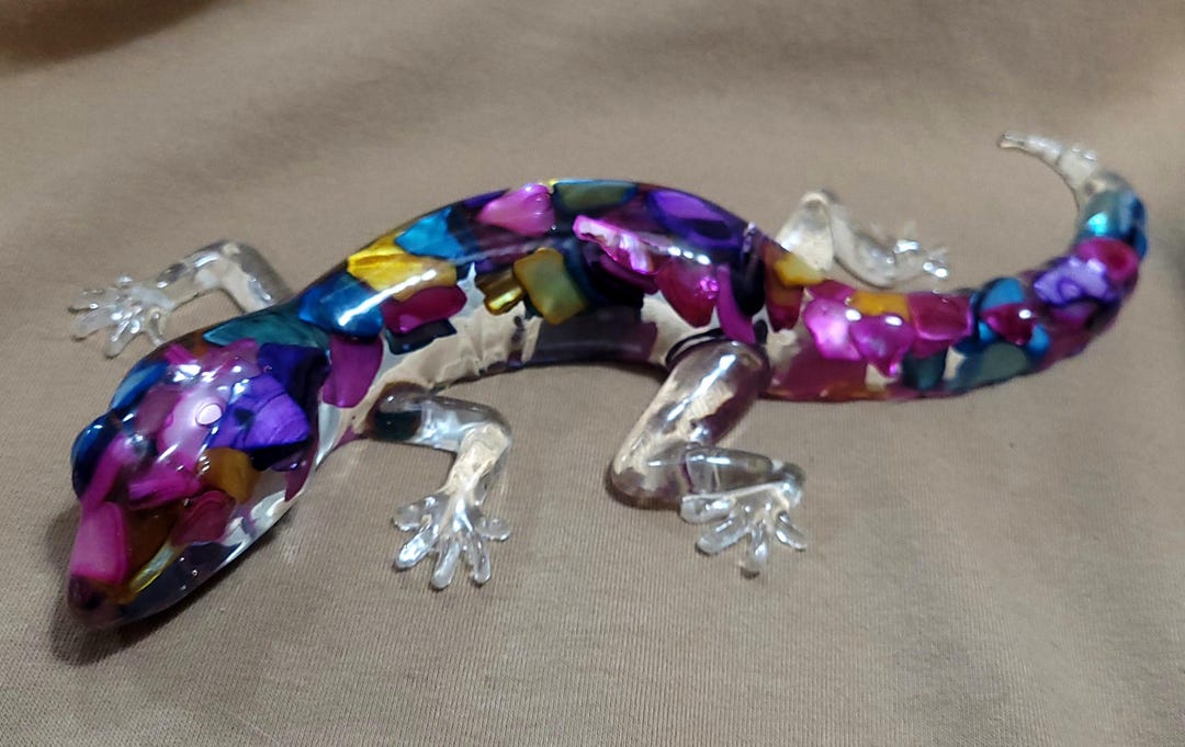 Beautiful Resin Gecko, Paperweight, Home Decor - Etsy