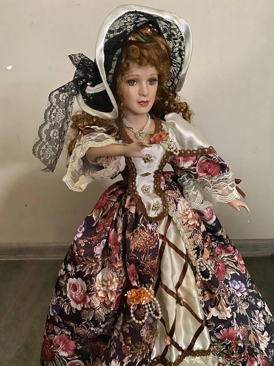 Vintage Victorian Porcelain Doll With Curly Hair - Etsy