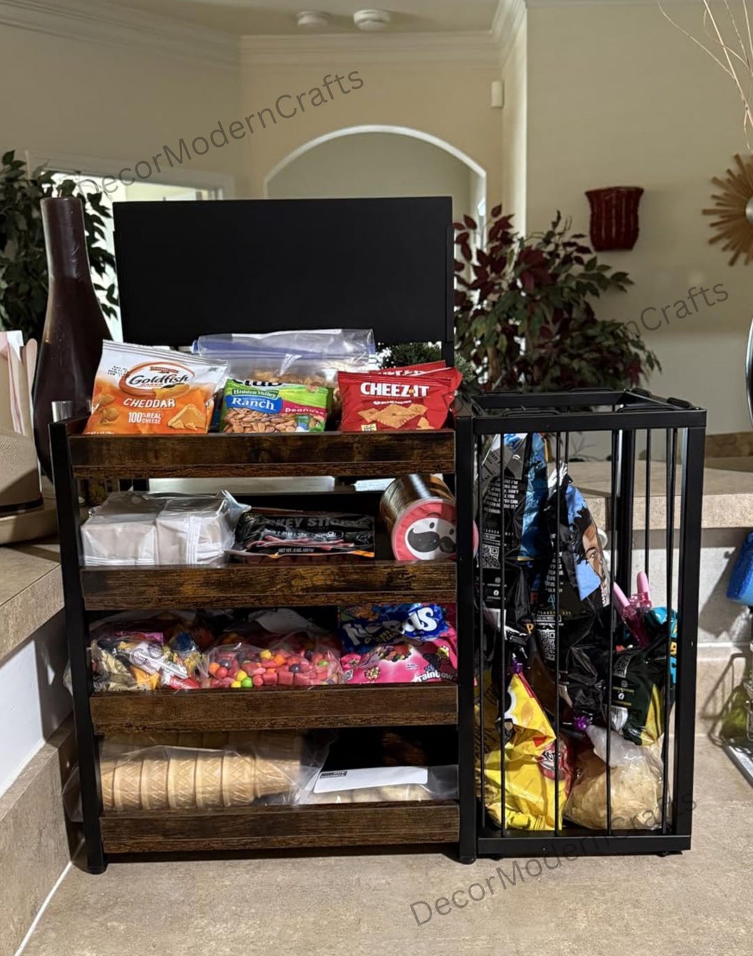 Wooden Snack Display for Countertop | Snack Rack | Candy Display Stand ...