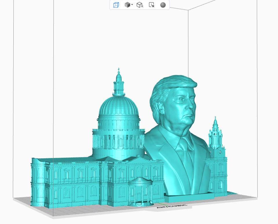 Trump With White House 3D Print Model STL File - Etsy