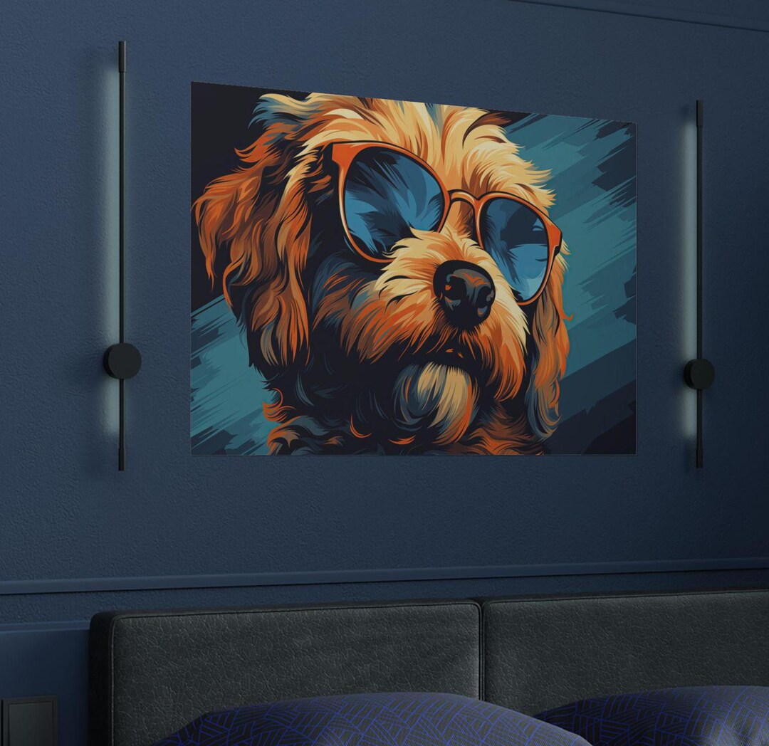 Fun Stylish Doodle, Funny Dog Poster, Goldendoodle Poster, Funny Golden ...