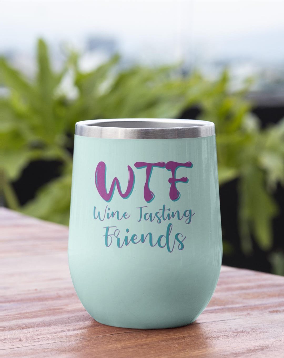 WTF Wine Tasting Friends Wine Tumbler Gift 12oz Stainless Steel ...